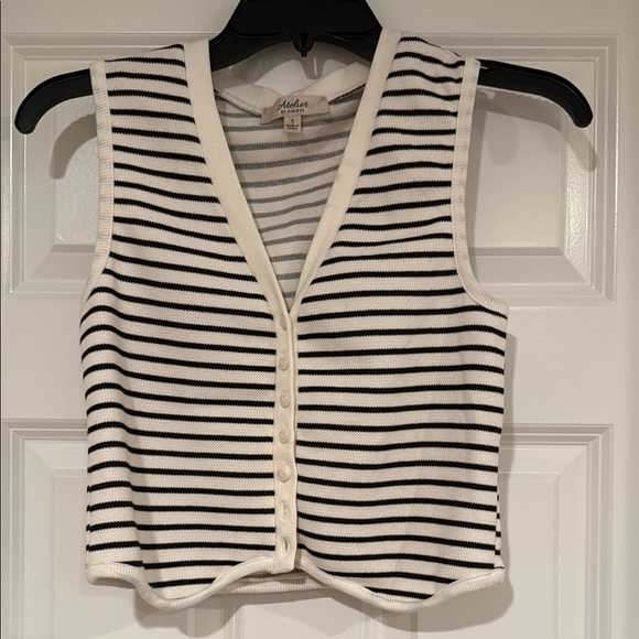 Atelier by Kirious | Tops | Atelier By Kirious Black And White Striped ...